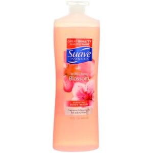 suave essentials body wash, wild cherry blossom 15 ounce (pack of 2)