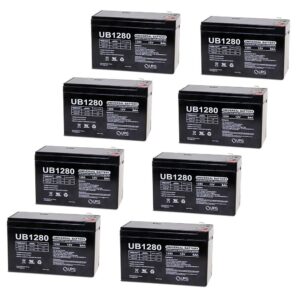 universal power group ub1280 12v 8ah compatible battery for apc smartups 1400rm 2200rm3u - 8 pack