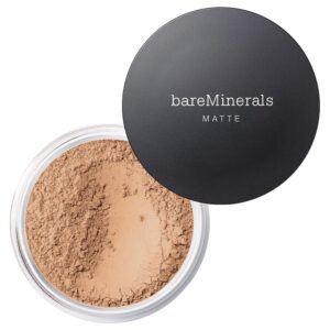 bareminerals original matte loose mineral foundation spf 15, powder foundation makeup, buildable coverage, reduces shine, talc free foundation, vegan