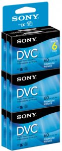 sony dvm60prr/6c 6-pack 60-minute premium dvc with hangtab