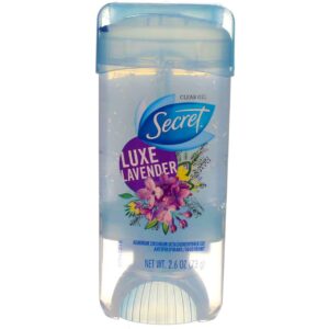 secret fresh clear gel antiperspirant deodorant, luxe lavender 2.6 oz (pack of 3)