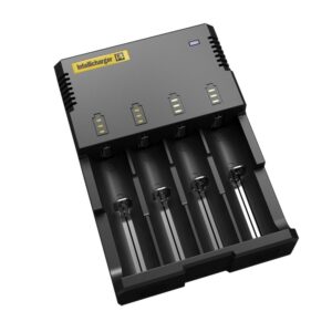 nitecore intellicharger new i4 v2 universal 4 channel li-ion ni-cd ni-mh smart charger, black