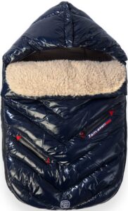 7am enfant carseat & stroller footmuff - weatherproof polar igloo winter stroller blanket, universal toddler footmuff for car seat & stroller, multi-use baby bunting bag | (oxford blue, medium)