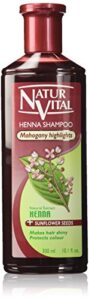 hair shampoo henna red (mahogany) - colour and shine - 300 ml / natural & organic