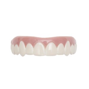 imako premium cosmetic teeth - 1 pack - small, bleached white - upper veneers - custom fit at home, diy smile makeover - made in usa