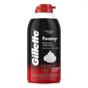 gillette foamy regular shaving cream 11 oz (pack of 6)