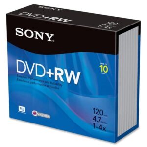 sony branded dvd+rw rewritable disks