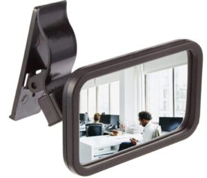 clip-on rear view mirror for pc monitors or anywhere by modtek (1 pack)