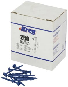 kreg no. 8 x 2 in. l square maxi-loc head blue-kote steel pocket-hole screw 250 count