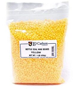 bottle seal wax beads, yellow, 1 lb