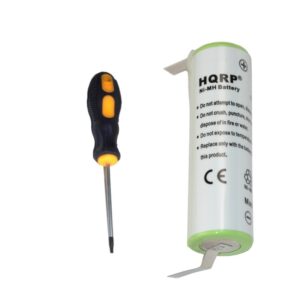 hqrp battery works with philips norelco t3000 t6000 t7000 t7500 t800 t860 g380 razor/shaver 10336 4822-138-10336 plus screwdriver