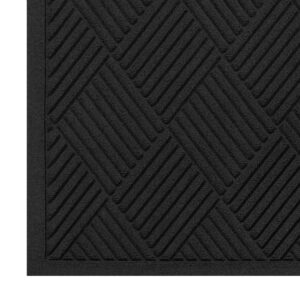 m+a matting - 221540035 waterhog fashion diamond-pattern commercial grade entrance mat, indoor/outdoor medium brown floor mat 5' length x 3' width, charcoal by