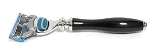 g.b.s men's classic 5 blade compatible razor with black handle