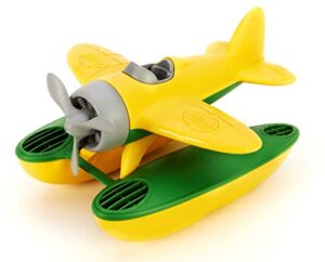 green toys seaplane, yellow