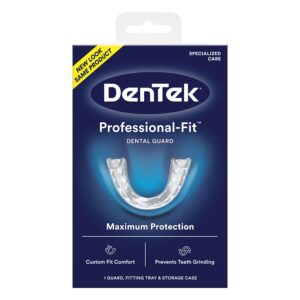 dentek mouth guard for nighttime teeth grinding, professional-fit dental guard, 1 count