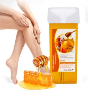 anmas rucci hair removal wax, depilatory wax cartridge, honey heater waxing, 100 ml, for professional or home uses, legs, arms, underarm, bikini line