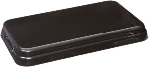 simport stain tray m920-2 abs plastic slide staining system with black lid, capacity of 20 slides, 15" l x 9-3/8" w x 1-3/4" h