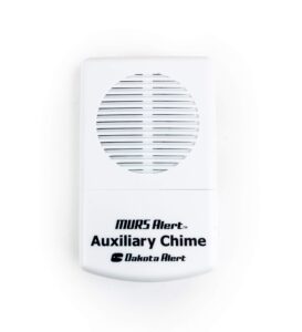 dakota alert murs auxiliary chime - battery-operated wired ringer alarm for m538-bs murs base station, murs chime alert