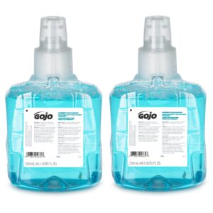 gojo pomeberry foam handwash, pomegranate scent, 1200 ml hand soap refill ltx-12 dispenser (pack of 2) - 1916-02