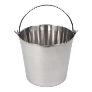 lindy's 13-quart stainless steel bucket, durable seamless bucket for home, carry water or milk, fill with food, cleaning bucket