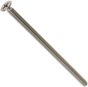 small parts 18-8 stainless steel machine screw, plain finish, flat head, phillips drive, meets asme b18.6.3, 5" length, partially threaded, 1/4"-20 unc threads (pack of 5)