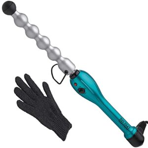 bed head rock n roller clamp free 2-in-1 curling wand | round barrel for tousled waves