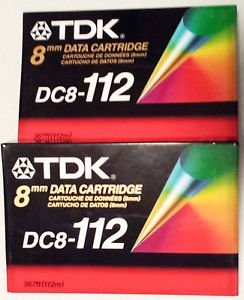 tdk dc8-112 new sealed 8mm 2.5 gb dc8-112 media data tape cartridge (dc8112), new