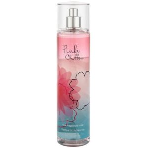 bath and body works pink chiffon fine fragrance mist 8 ounce tall rounded bottle