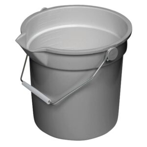 continental huskee® buckets, 14 quart, gray, pack of 6