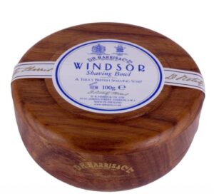 d.r.harris & co windsor mahogany effect shaving bowl & shaving soap