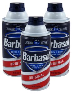 barbasol thick and rich shaving cream, original 10 oz (pack of 3)