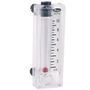 dwyer® mini-master® flowmeter, mmf-2-pv, +/- 10% fs acc, .2-2 scfh air, bottom mounted valve