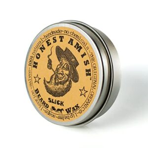 honest amish slick beard wax - all natural and organic - 2 ounce