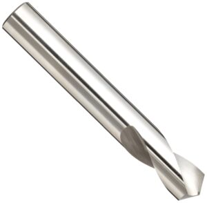 yg-1 - 2081l high speed steel nc spotting drill bit, uncoated (bright), straight shank, slow spiral, 120 degree, 1/8" diameter x 1-119/128" length (pack of 1)