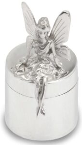 krysaliis .925 sterling silver tooth fairy keepsake box for baby - durable, elegant, and custom engravable keepsake gift box - perfect for first tooth and curl of baby