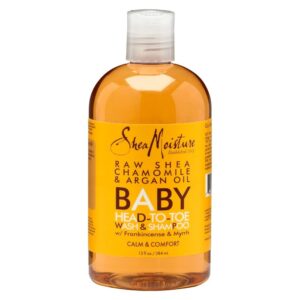 shea moisture organic raw shea chamomile & argan oil baby head-to-toe wash & shampoo - 12 oz ( multi-pack)