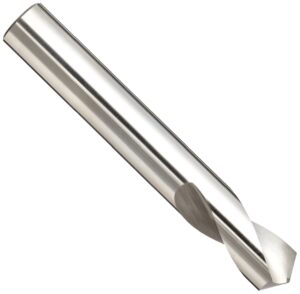 yg-1 - 2121l high speed steel nc spotting drill bit, uncoated (bright), straight shank, slow spiral, 120 degree, 3/16" diameter x 2-7/16" length (pack of 1)