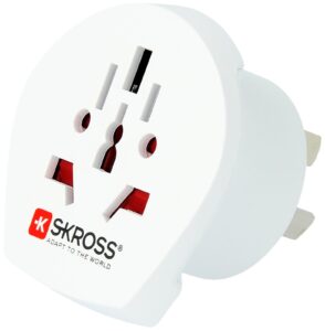 skross world to australia/china country travel adaptor, white