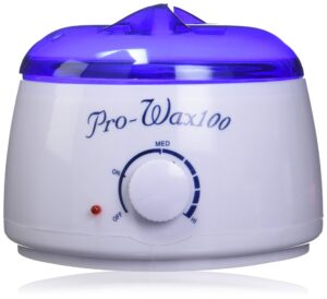 pro-wax 100 hot wax heater/warmer salon spa beauty equipment for hard strip waxing 400ml, white