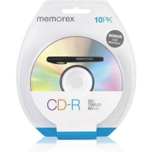 cd-r 80 10 pk blister w/pen (04524) -