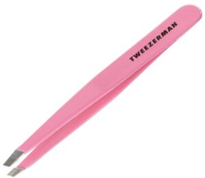 tweezerman stainless steel slant tweezer (pretty in pink)