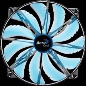 aerocool silent master 200mm blue led cooling fan en55642 for desktop