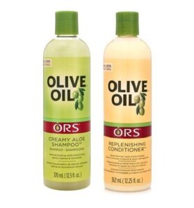 ors olive oil creamy aloe shampoo and replenishing conditioner