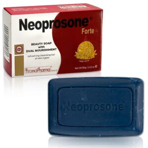 neoprosone, skin brightening soap | 2.02 oz / 80 g | exfoliating soap, fade spots on body, knees, face, armpits | with glycerin