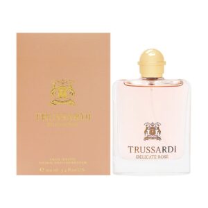 trussardi | delicate rose | eau de toilette | spray for women | floral fresh scent | 3.4 oz