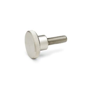 jw winco-6n20p04 303 stainless steel thumb screw, knurled head, m6-1.0 metric coarse threads