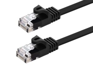 monoprice cat5e 3ft black flat patch cable utp 30awg 350mhz pure bare copper snagless rj45 flexboot series ethernet cable