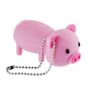 16gb usb flash drive rubber piggy pig shaped 16g memory stick usb 2.0 u disk - pink