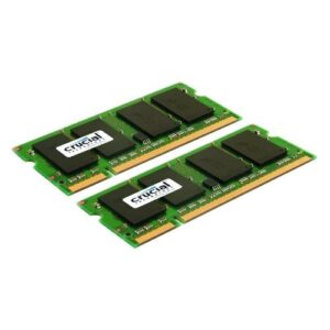 crucial ct2kit25664ac800 4gb(2x2gb) 200pin sodimm ddr2 memory module