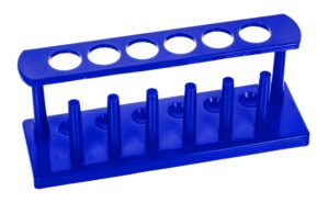 eisco test tube stand, polypropylene, 25mm dia. holes for 6 tubes